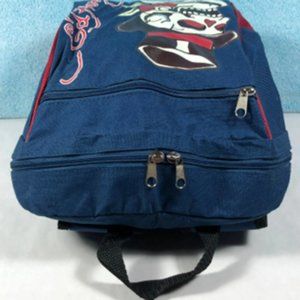 Ed Hardy | Bags | Ed Hardy Designs Rare Backpack Red Blue Skull Top Hat ...